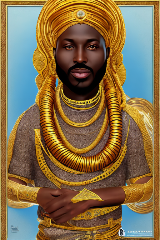 Openjourney prompt: Portrait of Mansa Musa !!!!!! in an - PromptHero