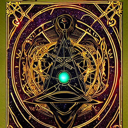Stable Diffusion prompt: alien magician tarot card with - PromptHero