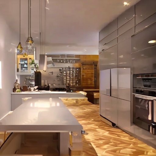 Stable Diffusion prompt: kitchen of a cozy house at - PromptHero