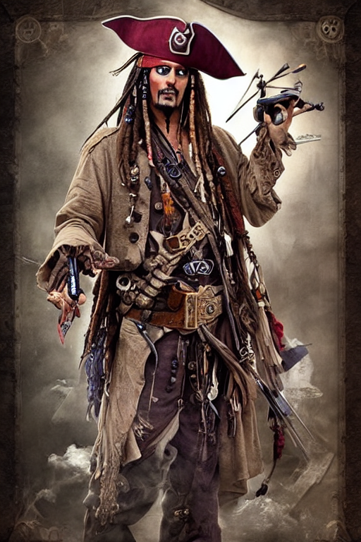 Stable Diffusion prompt: reimagine jack sparrow as steam - PromptHero
