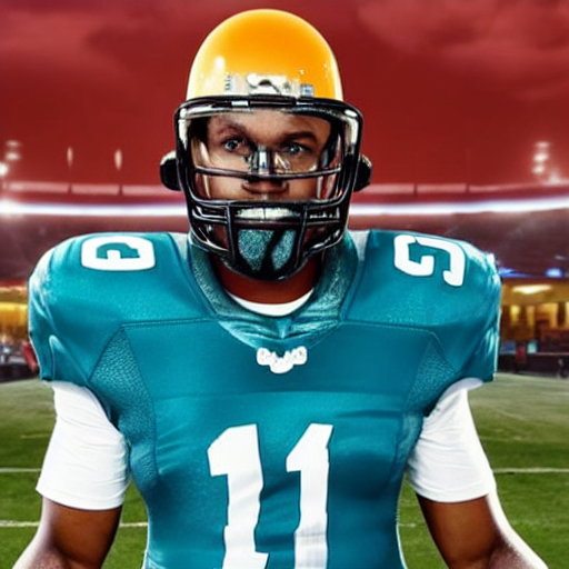 Stable Diffusion prompt: An american football player whit - PromptHero