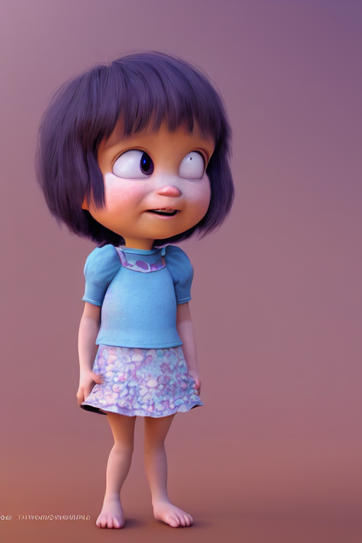 Stable Diffusion prompt: Pixar style little girl, 4k, 8k, - PromptHero
