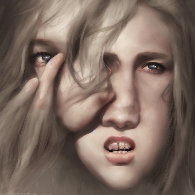 Stable Diffusion prompt: extremely scared young girl - PromptHero