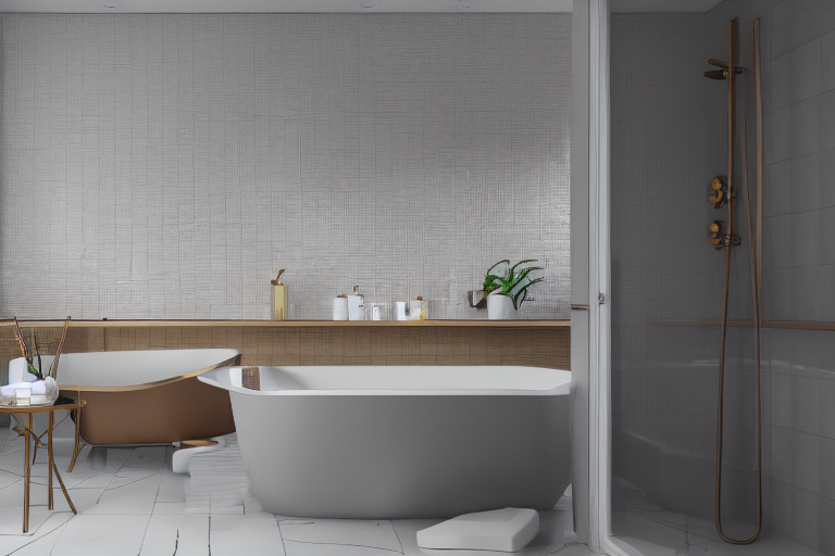 Stable Diffusion prompt: a bright modern bathroom with - PromptHero