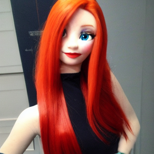 Stable Diffusion prompt: Elsa, red hair, d - PromptHero