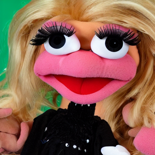 Stable Diffusion prompt: Muppet version of Miley Cyrus. - PromptHero