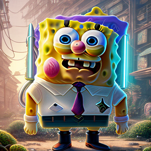 Openjourney prompt: portrait painting of a Spongebob in - PromptHero