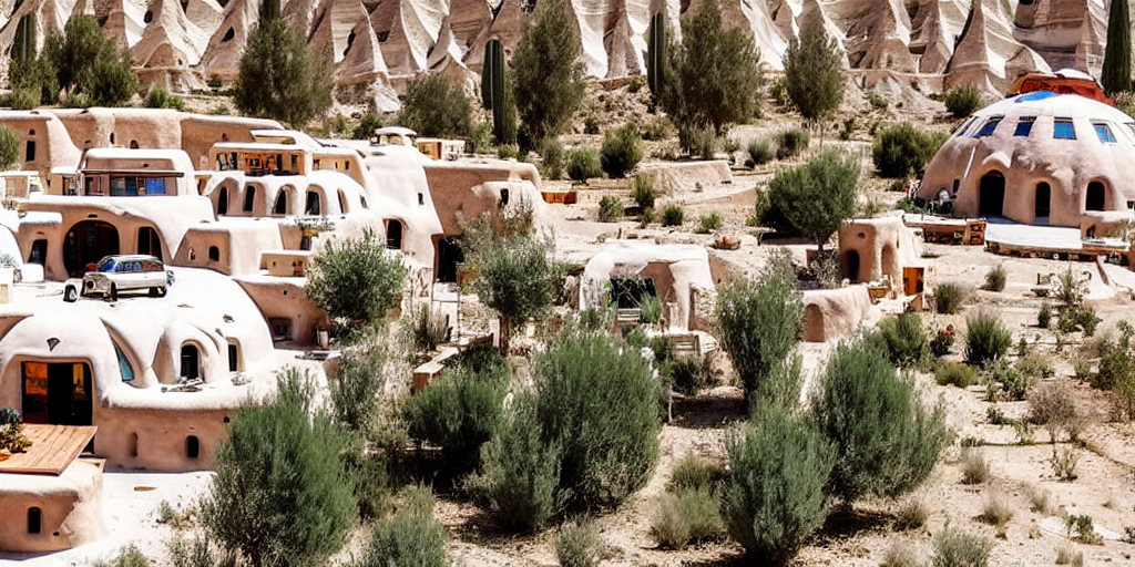 Poolsuite Diffusion prompt: sustainable living, earthship - PromptHero