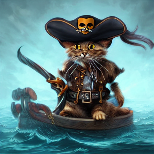 Stable Diffusion prompt: Pirate cat, fantasy, artstation, - PromptHero