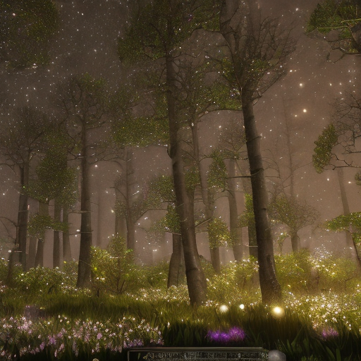 Openjourney prompt: night moon, Night forest, with the - PromptHero