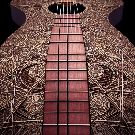 Stable Diffusion prompt: 11 strings guitar played by - PromptHero