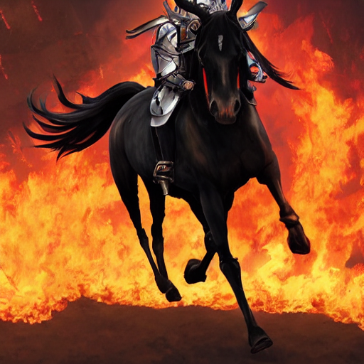 Stable Diffusion prompt: in the foreground is a rider on - PromptHero