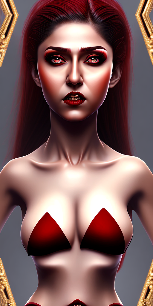 Openjourney prompt: Beautiful female vampire wearing a - PromptHero