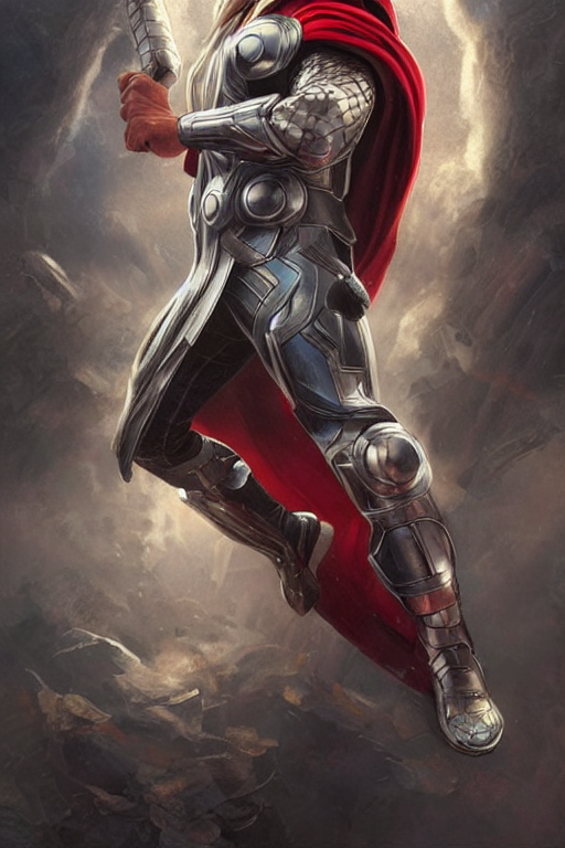 Stable Diffusion prompt: Marvel Thor, detailed face, - PromptHero