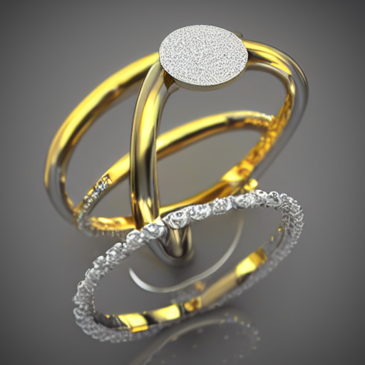Stable Diffusion prompt: Ring in gold and silver, - PromptHero
