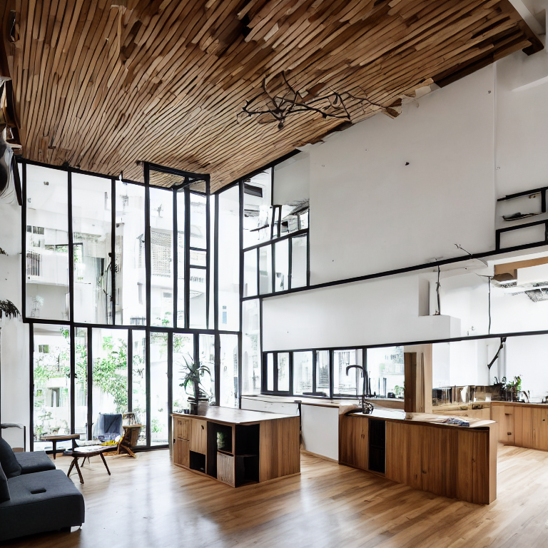 Stable Diffusion prompt: interior design, open plan, - PromptHero