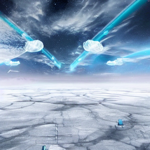 Stable Diffusion prompt: Flat earth, ice wall, army - PromptHero