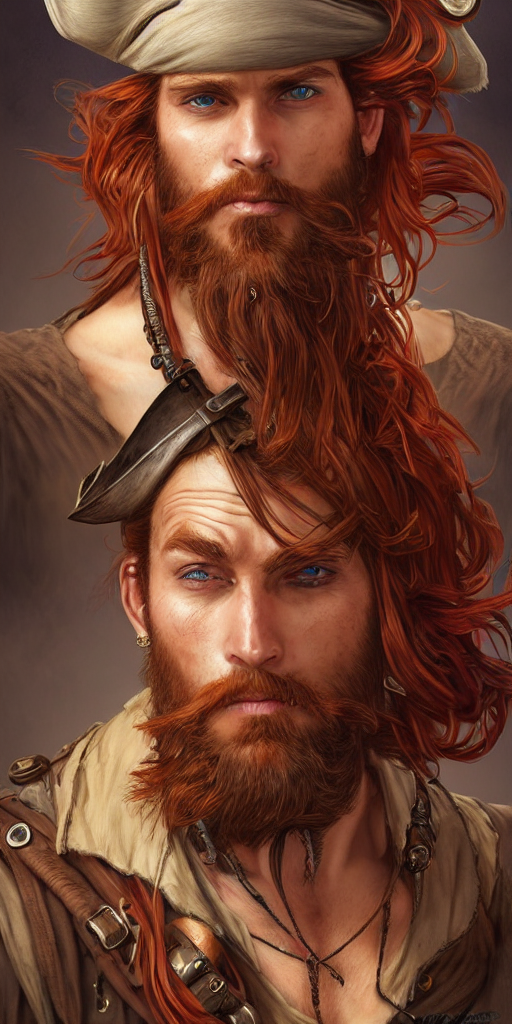 Stable Diffusion prompt: rugged playful pirate, 3 0 years - PromptHero