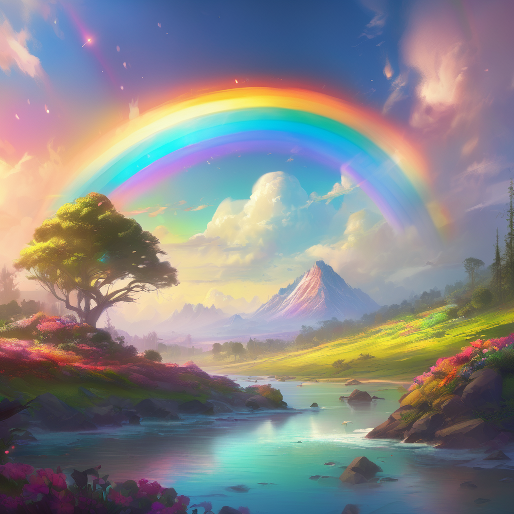 Title: Rainbow Shuffle-Dancing with Clouds: A Cloudy-Good Time! • An AI ...