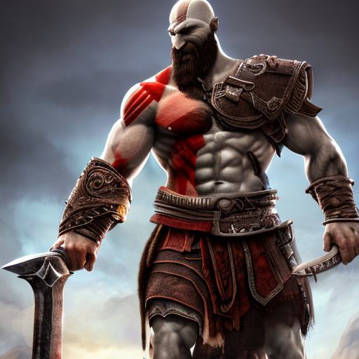 Mo-Di Diffusion prompt: full body kratos, God of War, - PromptHero