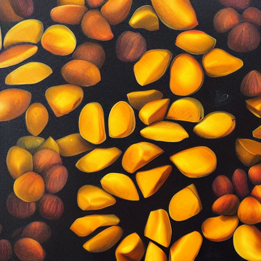 Stable Diffusion prompt: black mango realistic oleo - PromptHero