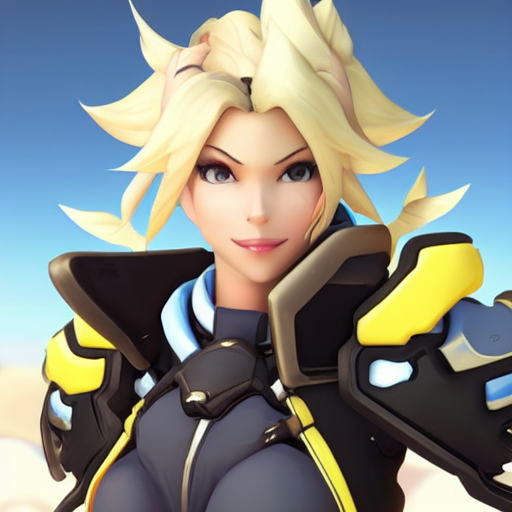 Stable Diffusion prompt: mercy from overwatch, --hd --ar - PromptHero