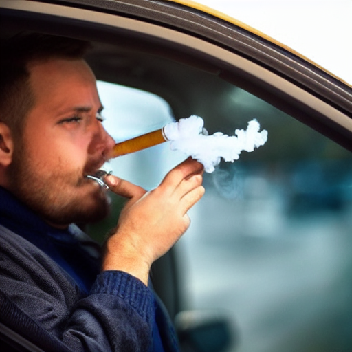 Stable Diffusion prompt: smoking inside of a car - PromptHero