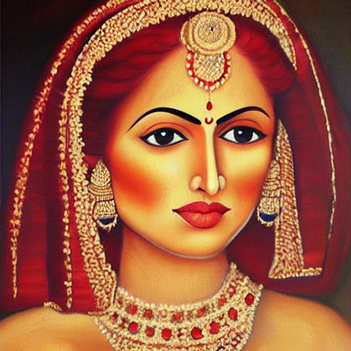 Stable Diffusion prompt: Indian portrait painting of a - PromptHero