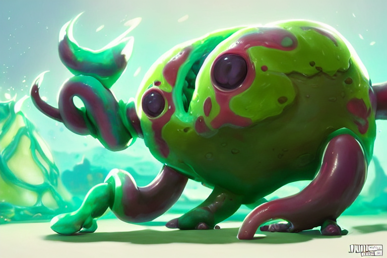 Stable Diffusion prompt: an ooze slime creature in a - PromptHero