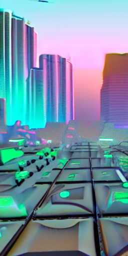 Stable Diffusion prompt: futuristic synthwave city, retro - PromptHero
