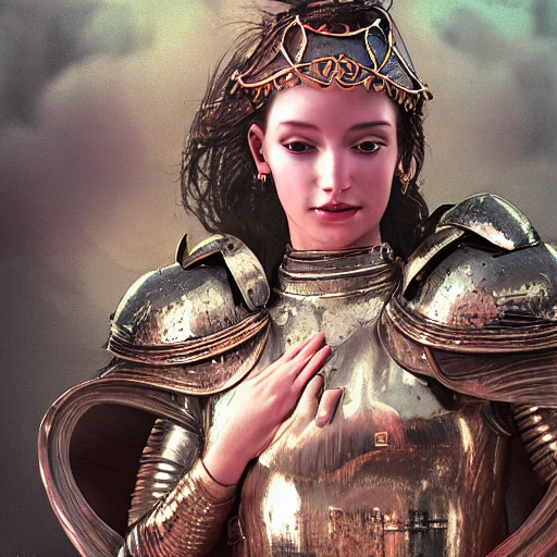 Stable Diffusion prompt: glamour shot of a female knight - PromptHero