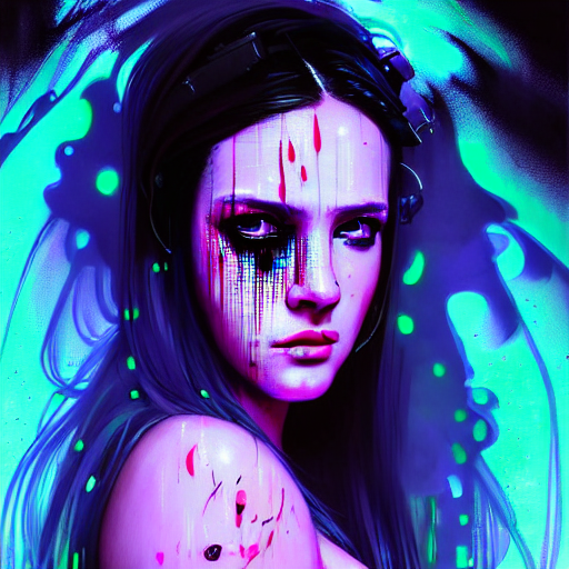 Stable Diffusion prompt: neon lights, cyberpunk, paint - PromptHero