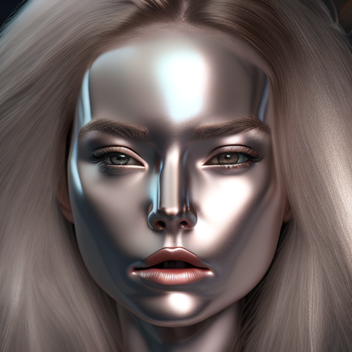 Openjourney prompt: hyper realistic portrait of chrome - PromptHero