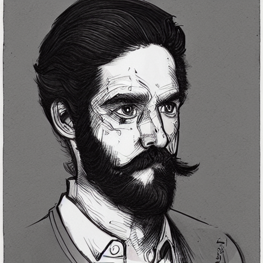 Stable Diffusion prompt: man with van dyke beard and dark - PromptHero