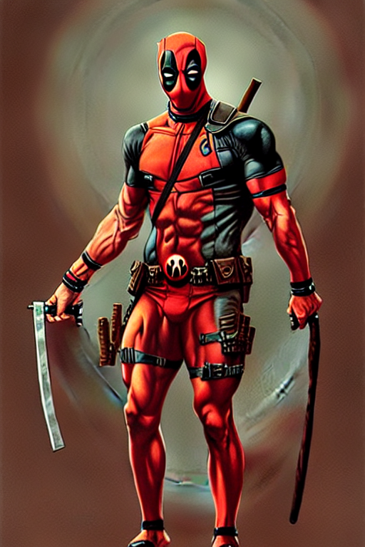 Stable Diffusion prompt: Deadpool as a Greek god, - PromptHero