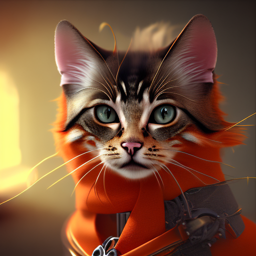 Openjourney prompt: orange steampunk cat, octane render, - PromptHero
