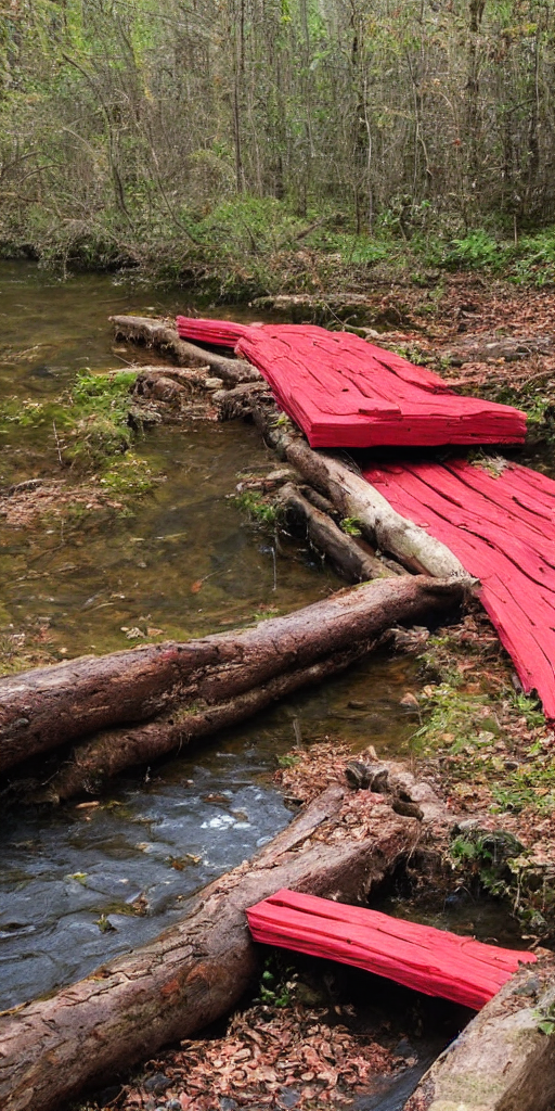 Stable Diffusion prompt: A wooden log dam, made out of - PromptHero