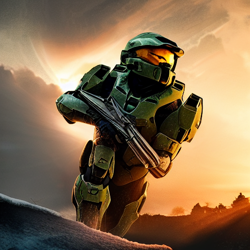 Stable Diffusion prompt: Halo, VS, crest, gaming, - PromptHero
