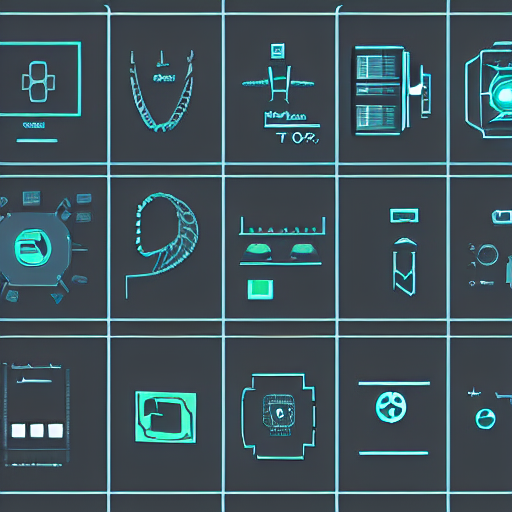 Stable Diffusion prompt: editing tool icons, hi-tech - PromptHero