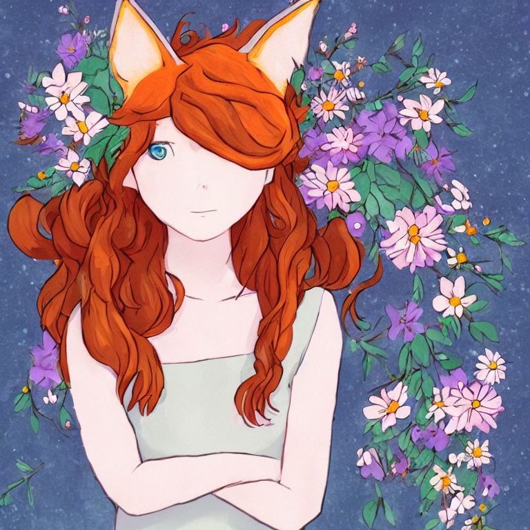 Stable Diffusion prompt: redhead woman with fox ears and - PromptHero