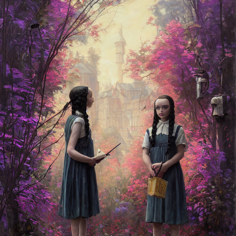 Stable Diffusion prompt: Beautiful wednesday addams - PromptHero