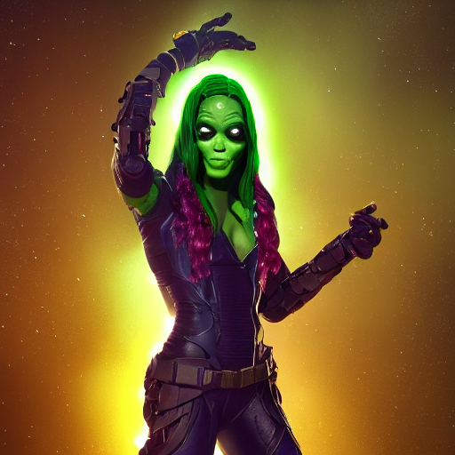 Stable Diffusion prompt: full body of gamora portrait - PromptHero