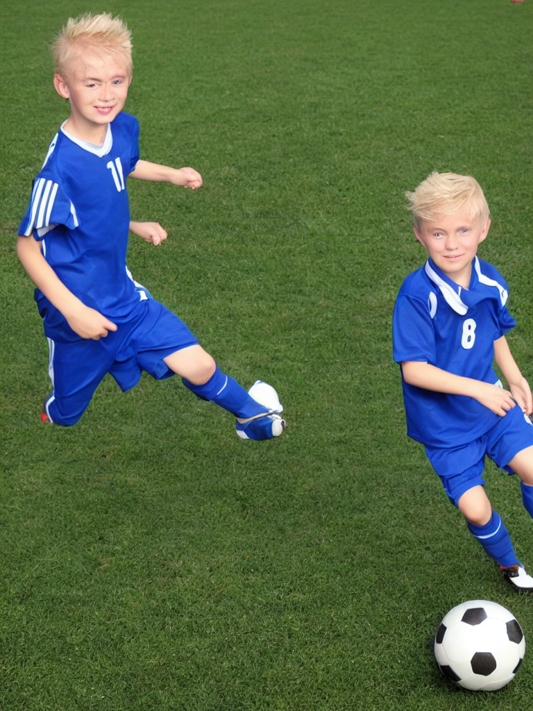 Stable Diffusion prompt: young boy, blonde hair, blue - PromptHero