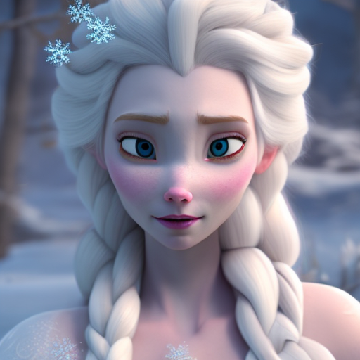 Openjourney prompt: snow, beautiful blonde white haired - PromptHero