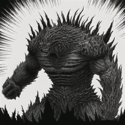 Anything prompt: giant monster, darkness, agressive pose - PromptHero