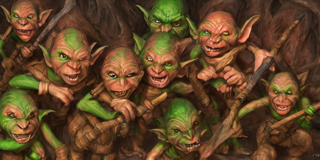 Stable Diffusion prompt: hobgoblins, painting. elf. - PromptHero