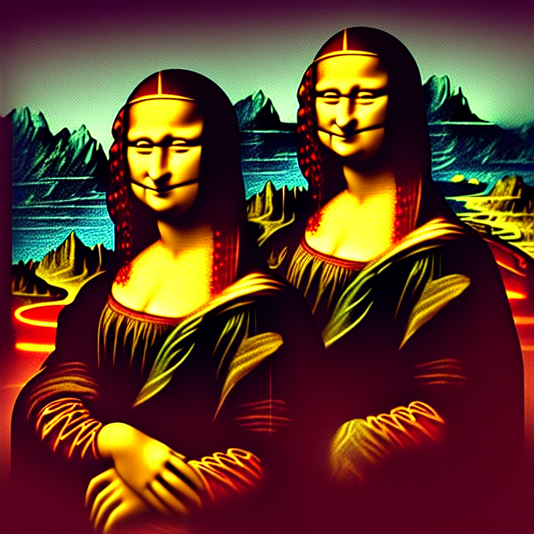 Stable Diffusion prompt: Robot Mona Lisa moon cyberpunk - PromptHero