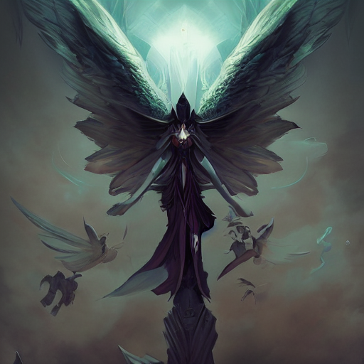 Stable Diffusion prompt: corrupted angel of darkness, - PromptHero