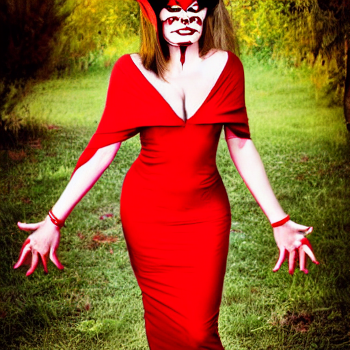 Stable Diffusion prompt: sinister devil woman in red - PromptHero
