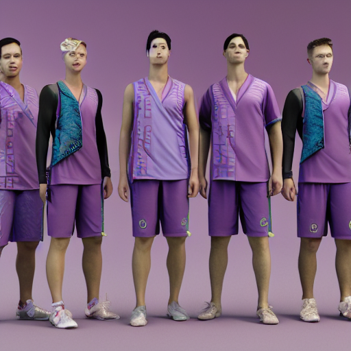 Stable Diffusion prompt: NKS sports team kit,purple, - PromptHero
